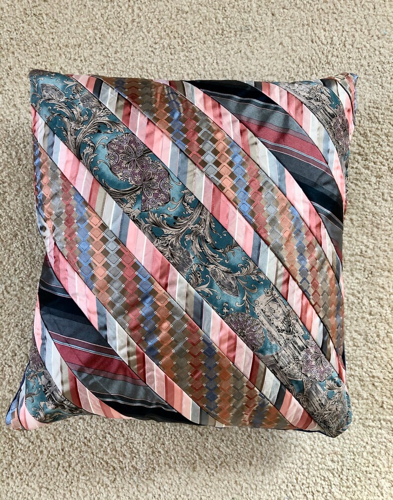 Custom Memory Pillow From Ties - Etsy