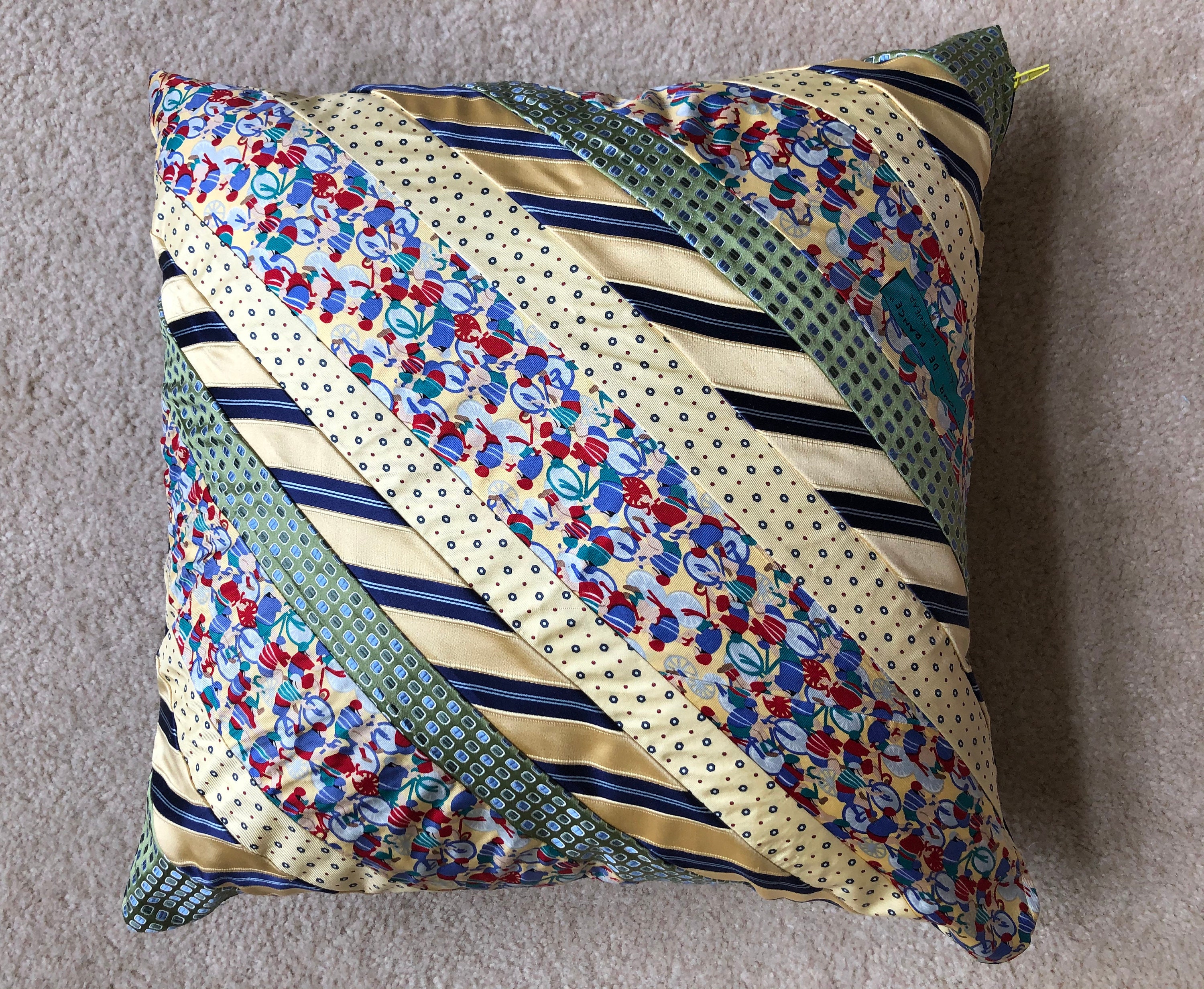 Custom Memory Pillow From Ties - Etsy