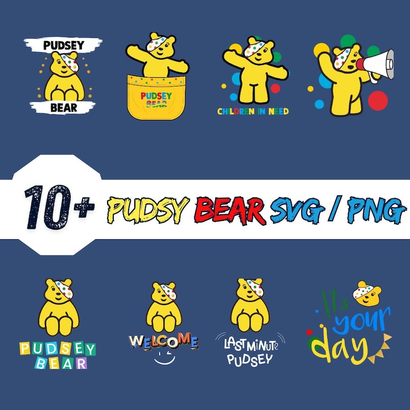 Pudsey Bear Png - Etsy UK