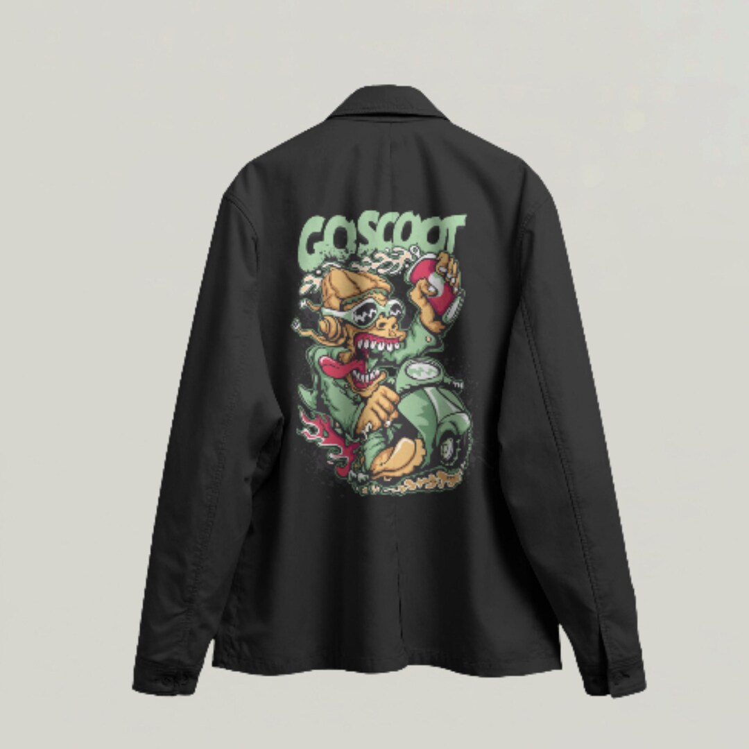 Crazy Scooter Rider Vintage Cartoon, Vintage Motorbike Artwork, Funny ...