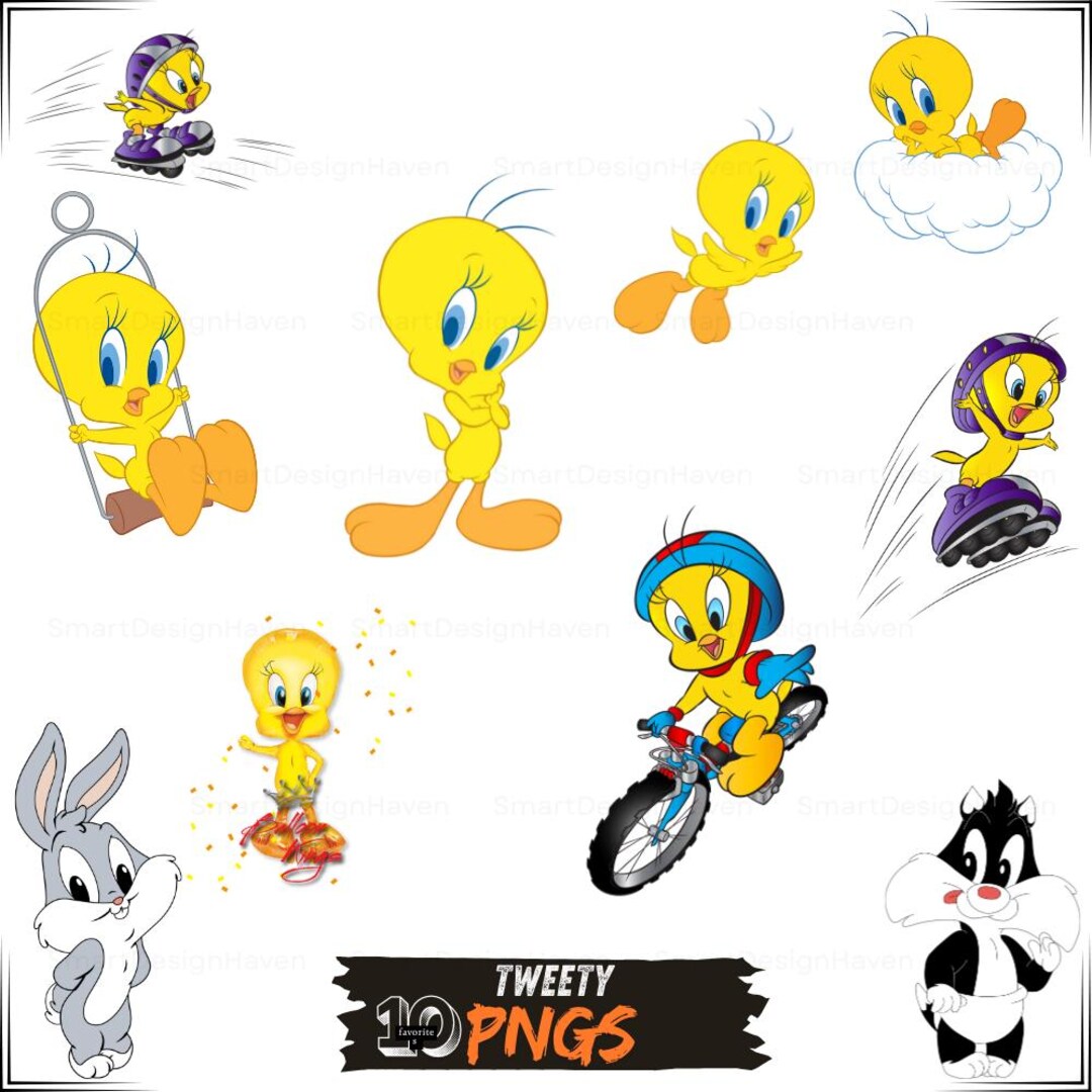 Tweety PNG | Cartoon Character Clipart | Looney Tunes Digital Download ...
