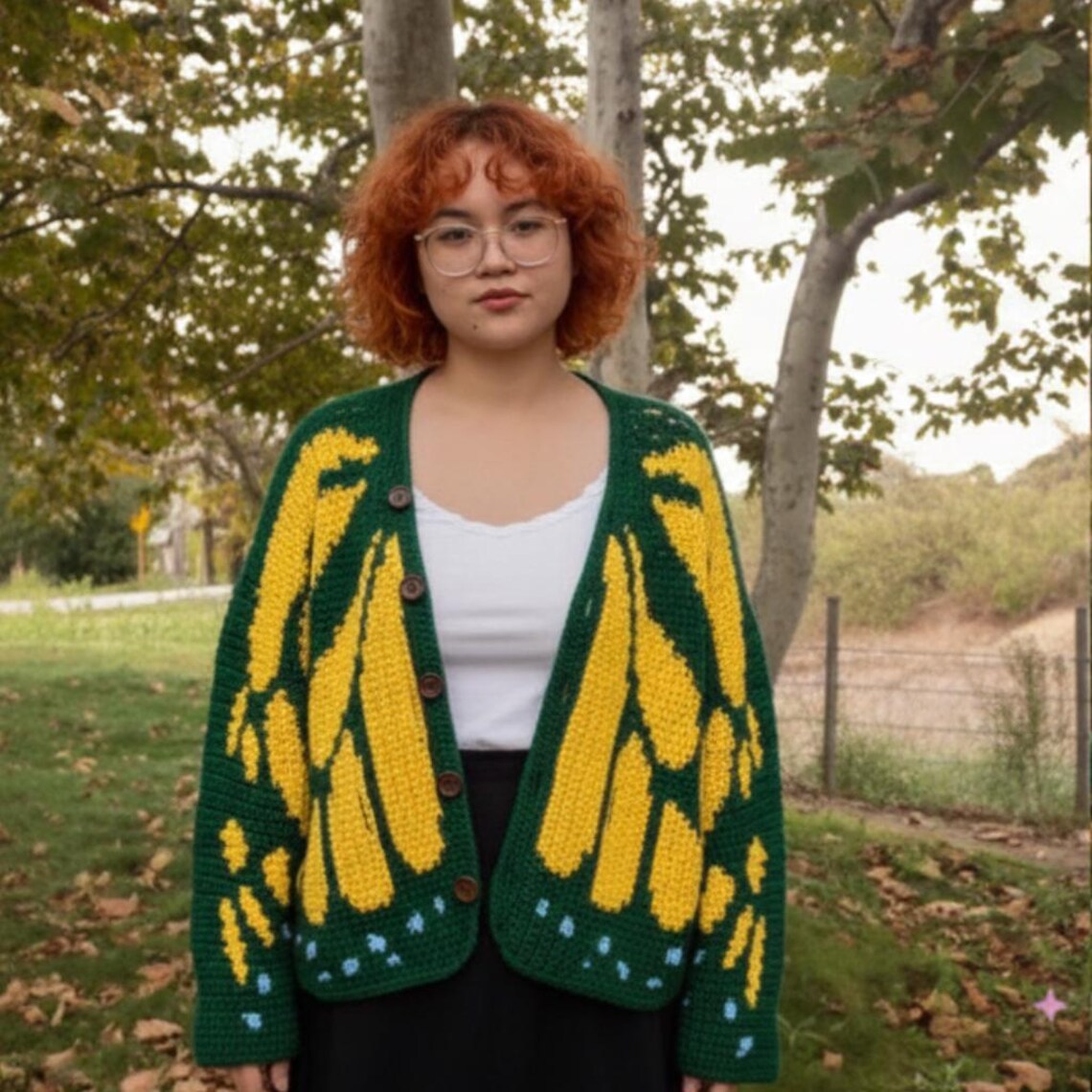 Monarch Butterfly Cardigan Crochet Pattern PDF | Oversized Wing Sweater ...