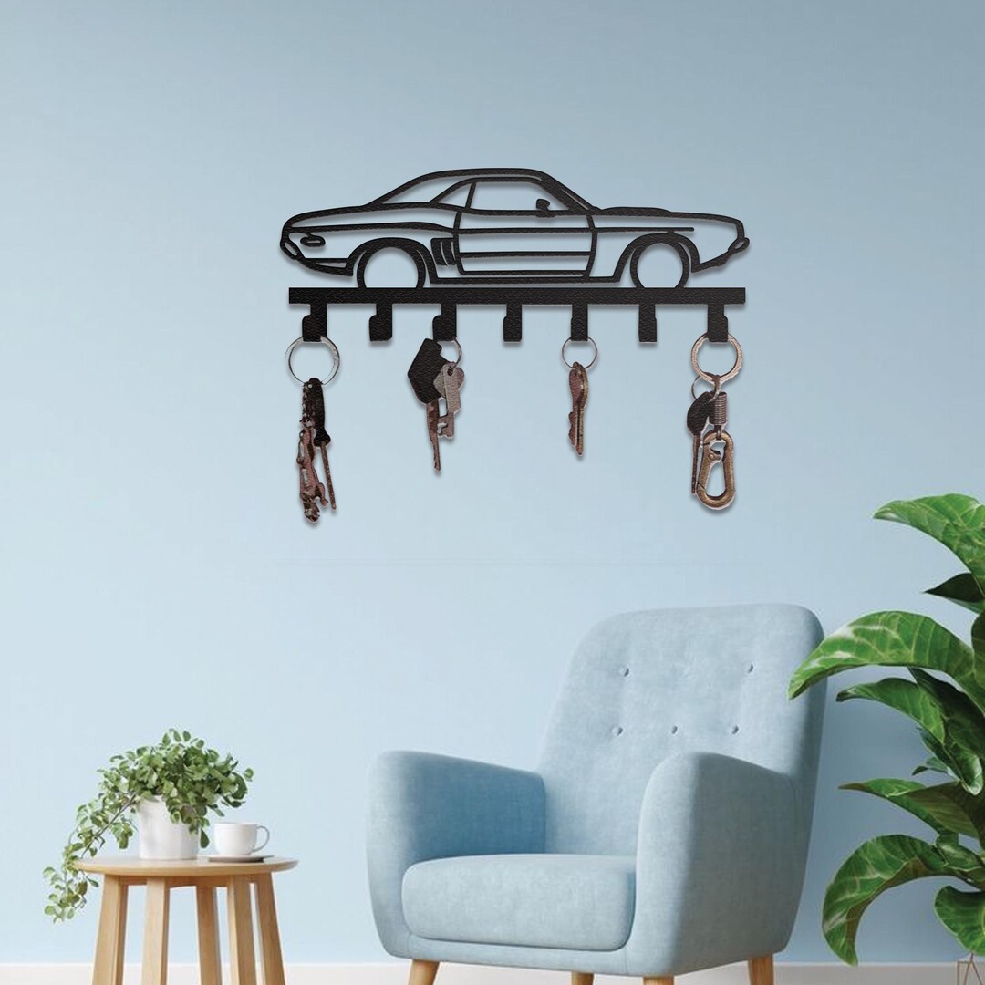 Muscle Car Key Holder for Wall - Metal Key Rack for Car Lovers ...