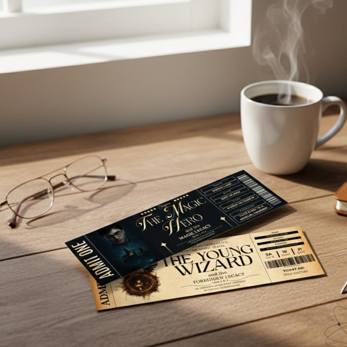 Magic Event Ticket Canva Template, Editable Wizard Fantasy Ticket ...