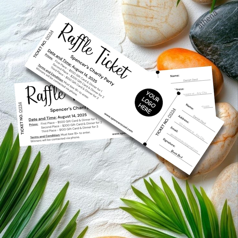 Tickets Template Raffle - Etsy UK