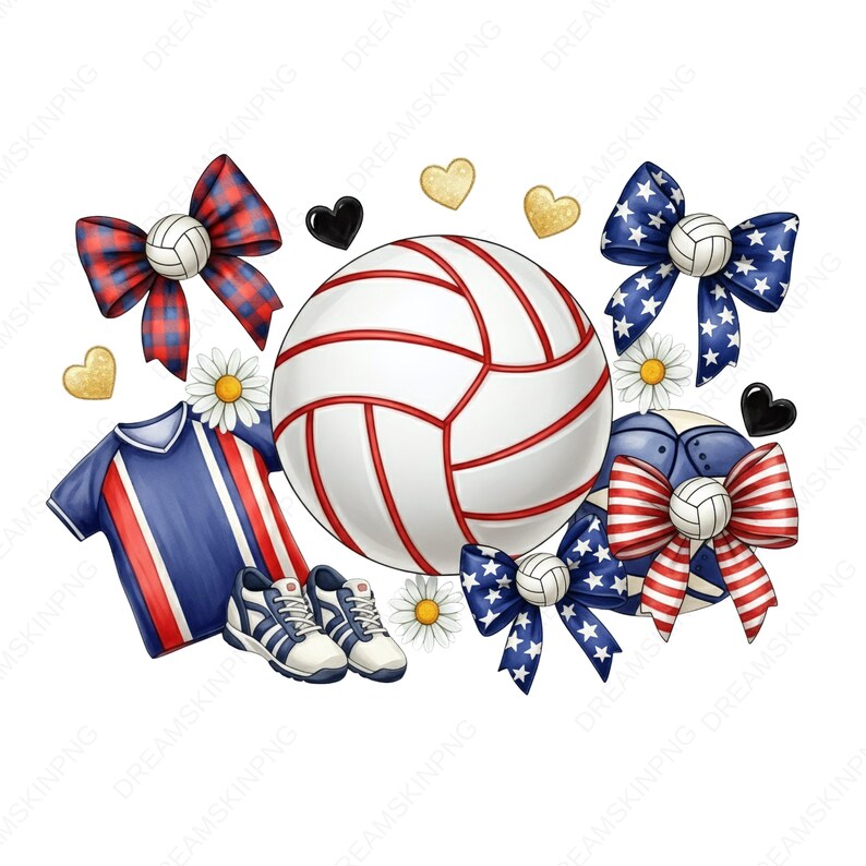 Volleyball Coquette Png, Floral Game Day Volleyball PNG for Mama ...