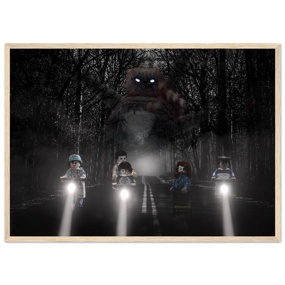 Stranger Things Poster - Vecna & the Party Iconic Print - Retro Brick ...