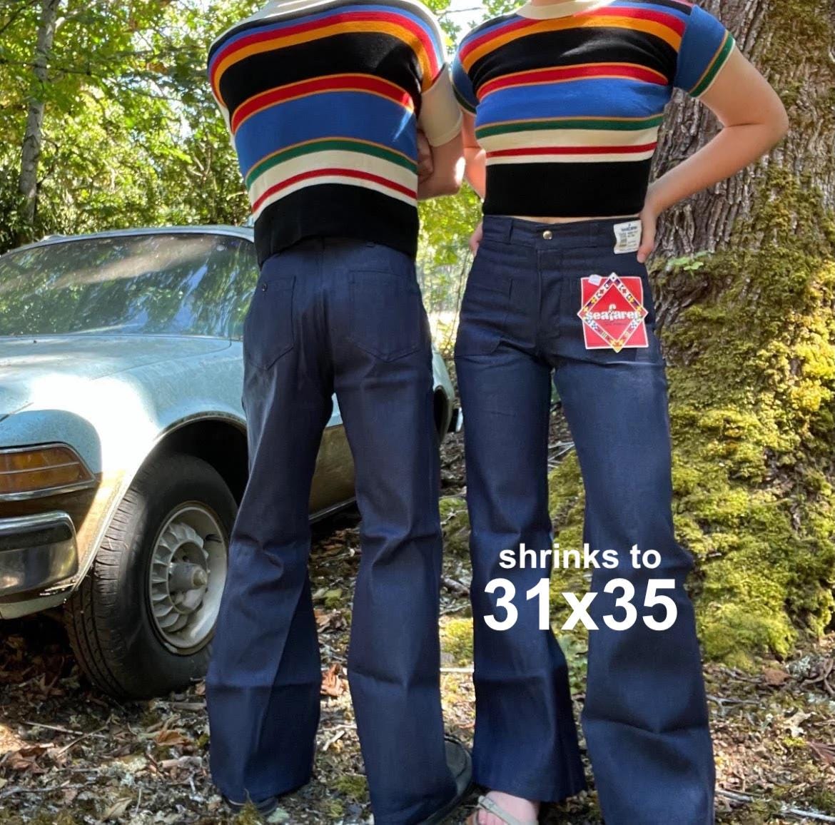 32x36 - Sailor Navy Bellbottom Jeans Pants - New/old Vintage 32x36 - Sailor Navy Bellbottom Jeans Pants - New/old Vintage