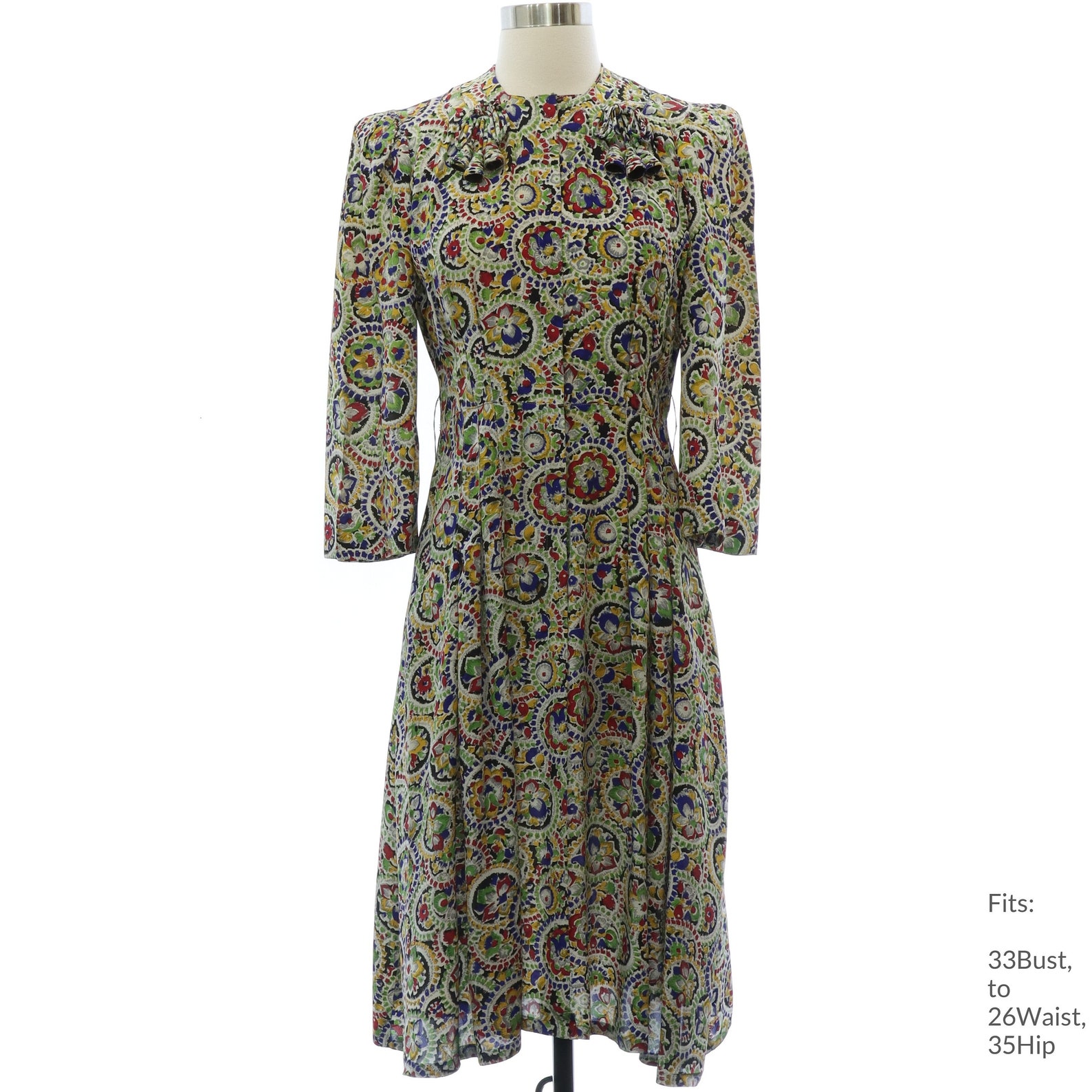 33bust 40s Dress | Authentic Vintage Fab Forties Dress (33bust, to ...