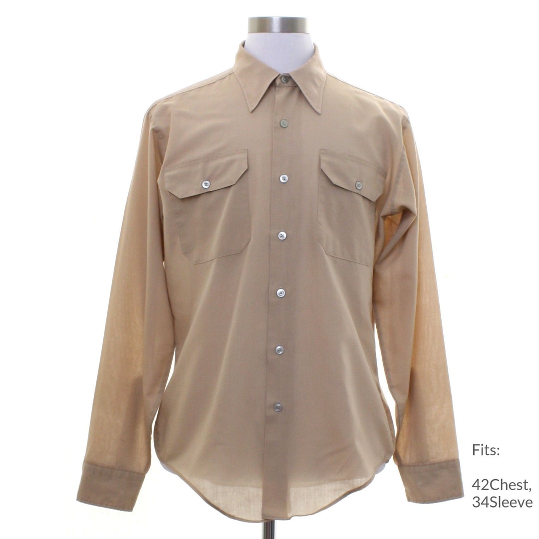 Large 60s Mens 'conqueror' Work Shirt | Vintage Long Sleeve Shirt ...