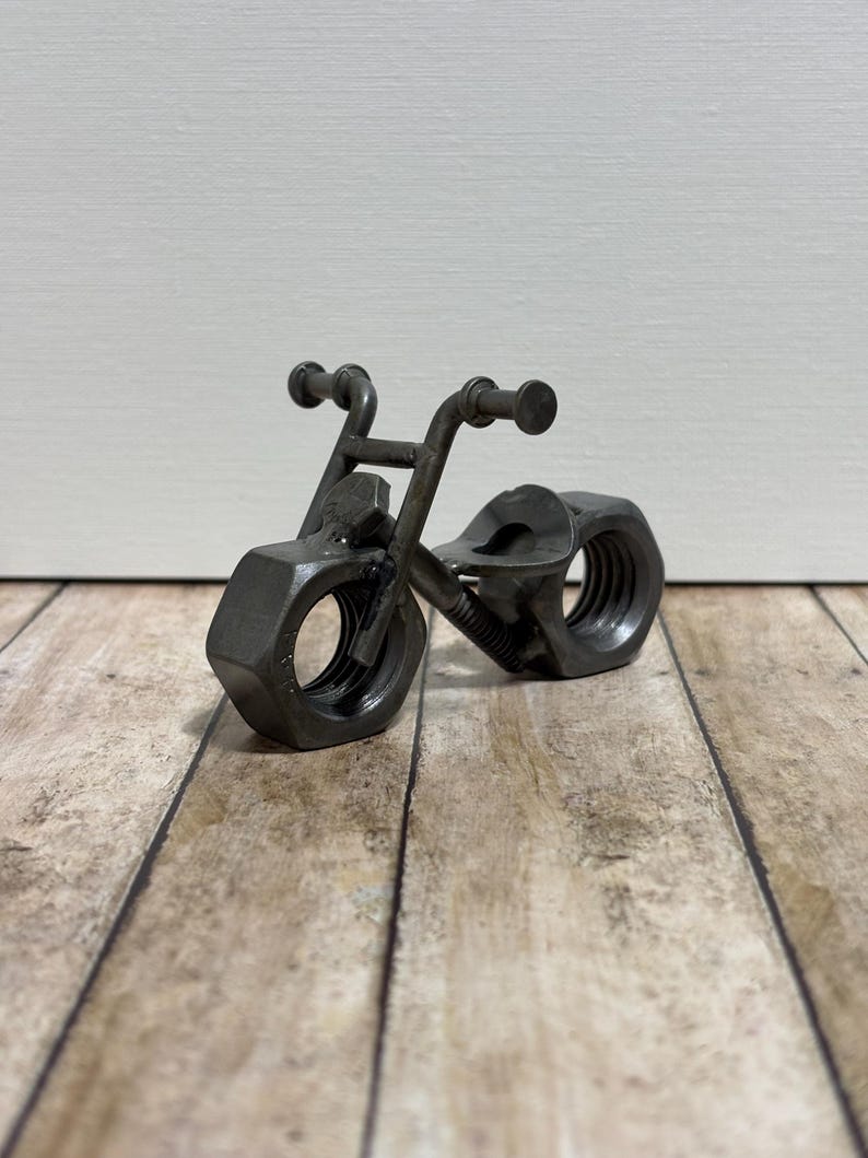 Handmade Nut and Bolt Motorcycle Sculpture - Etsy
