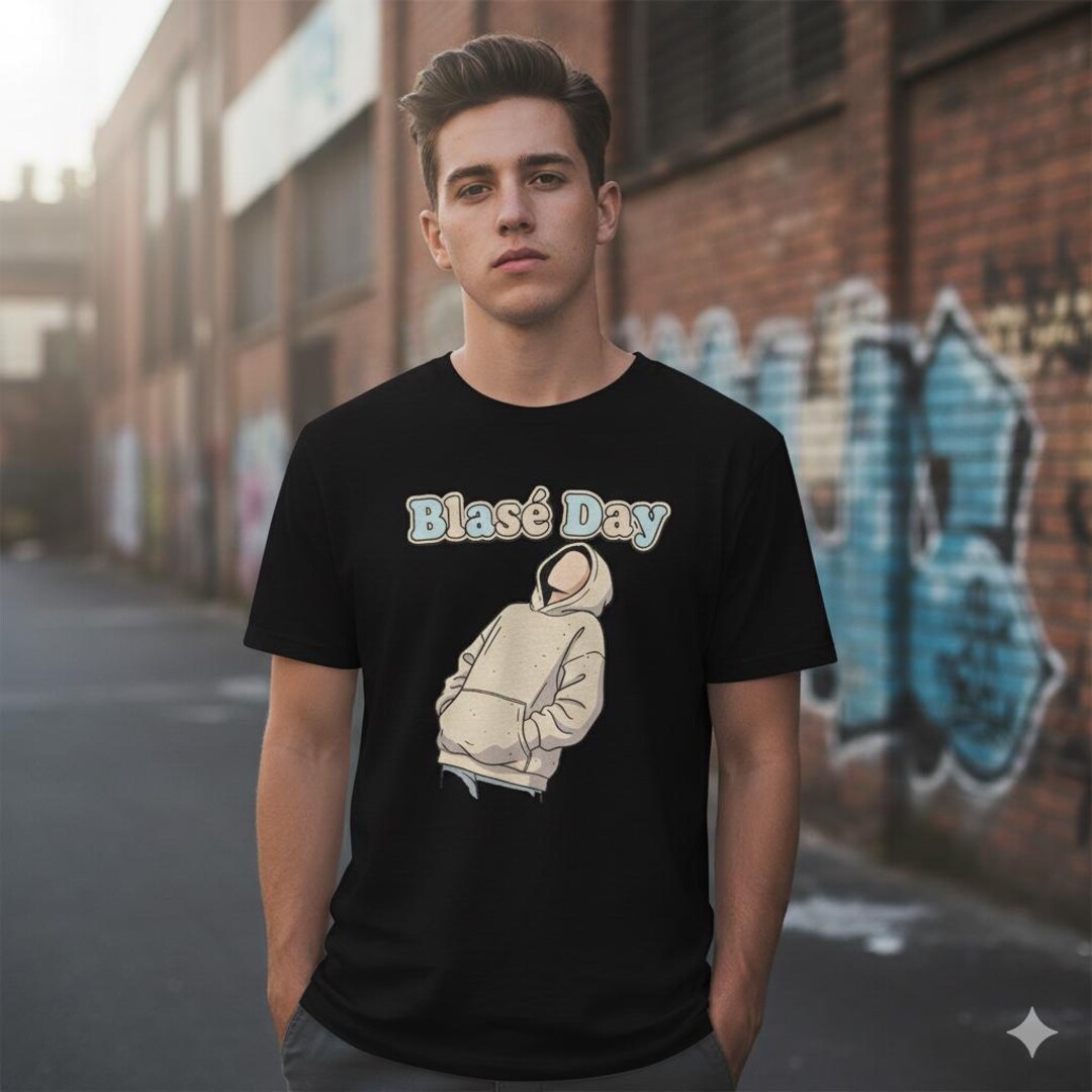 BLAK TEE Hombre Blasé Day Shirt – Best Days Are Blasé Days – Funny Lazy ...