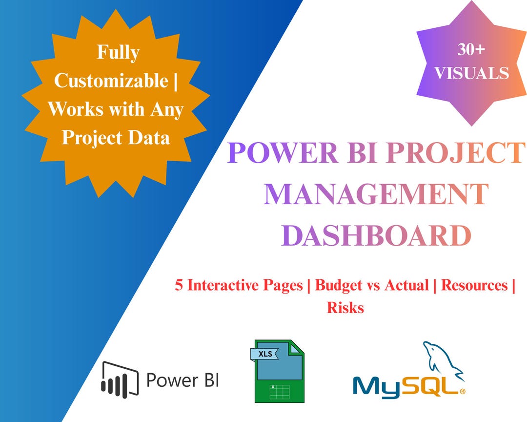 Power BI Dashboard Project Management Template | Project Tracker ...