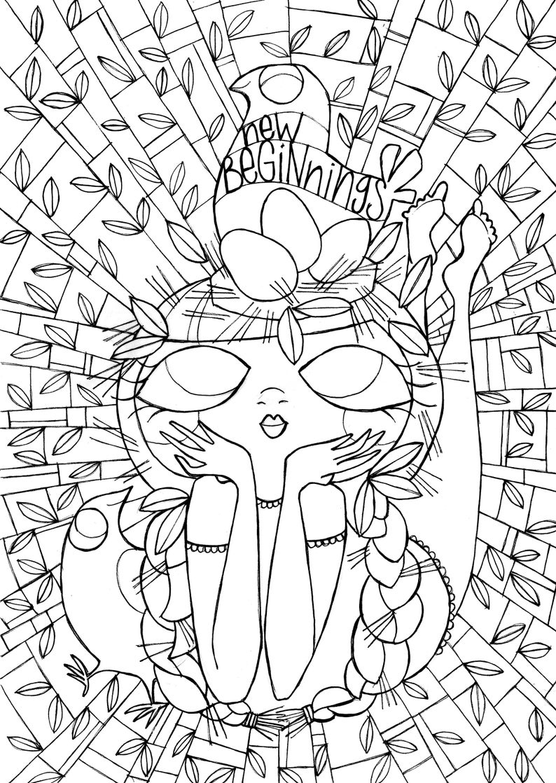10 Pk A4 Tween Art Therapy Colouring in Pages - Etsy