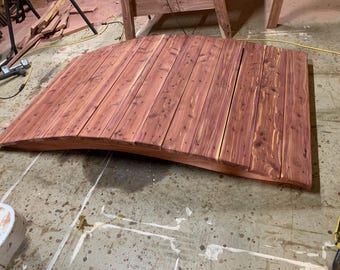 Red Cedar Post and Rail Garden Bridge 4ft–20ft | Wooden Footbridge for ...