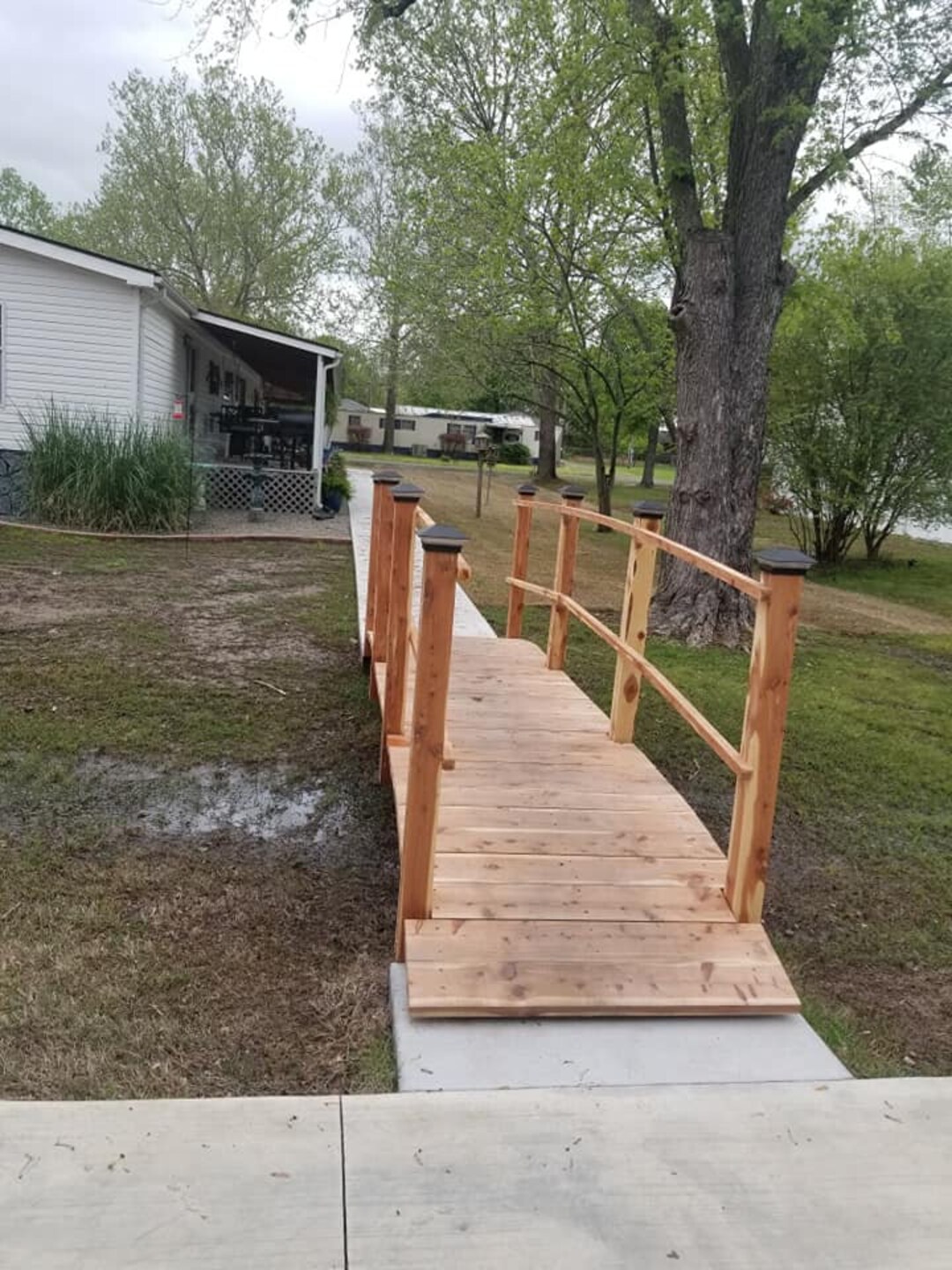 Cedar Bridges Custom Built 10 Ft Long and 3 Ft Wide With Handrails ...