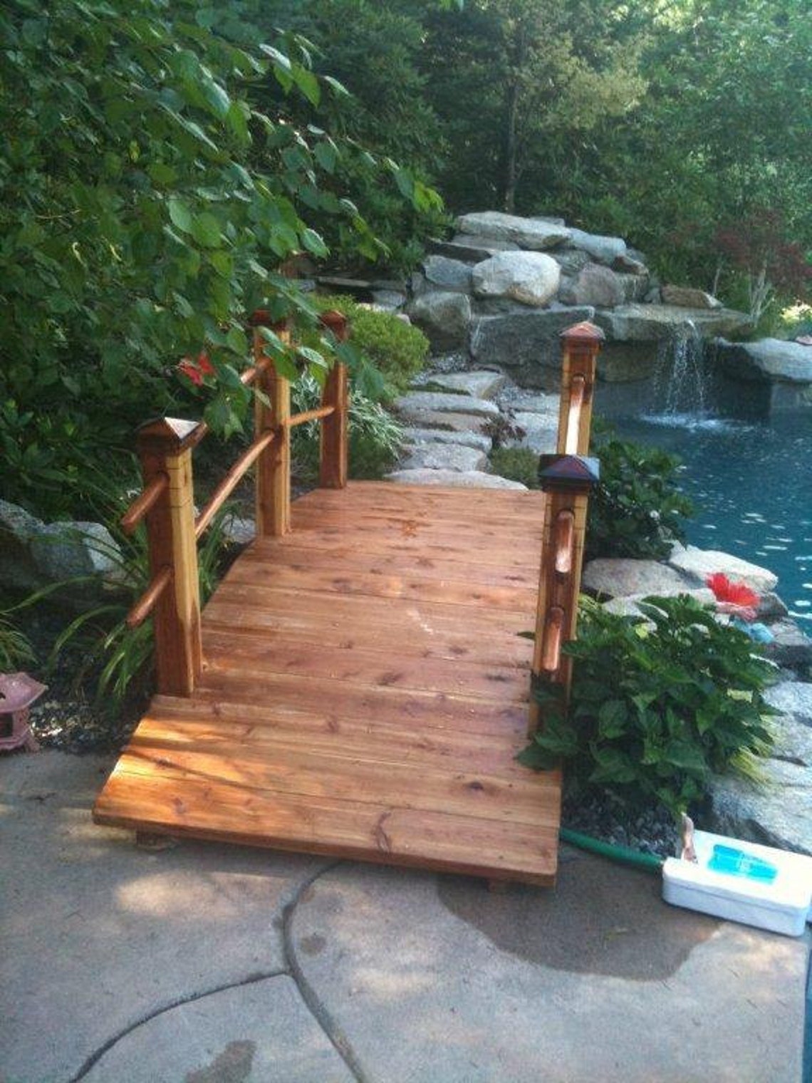 Cedar Bridges Custom Built 8 Ft Long and 3 Ft Wide With Handrails and ...