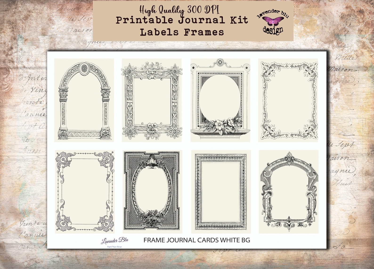 Printable Labels Frames Journal Cards Junk Journal Kit - Etsy