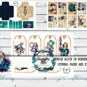 Alice in Wonderland Journal Kit,printable Journal Kit,alice, Ephemera ...