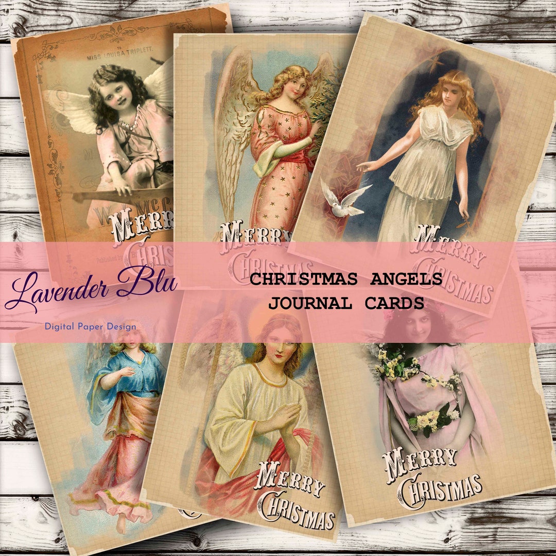 Christmas Angels Journal Cards Junk Journal Scrapbook - Etsy