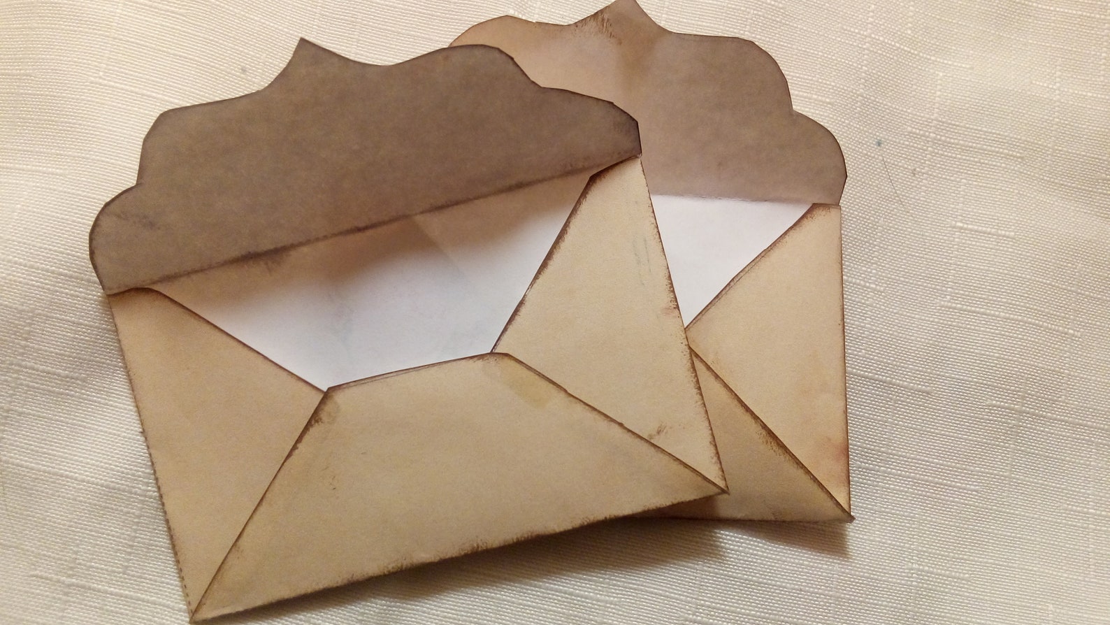 Printable Envelopes Mini Scalloped Envelopes ROSE GARDEN - Etsy