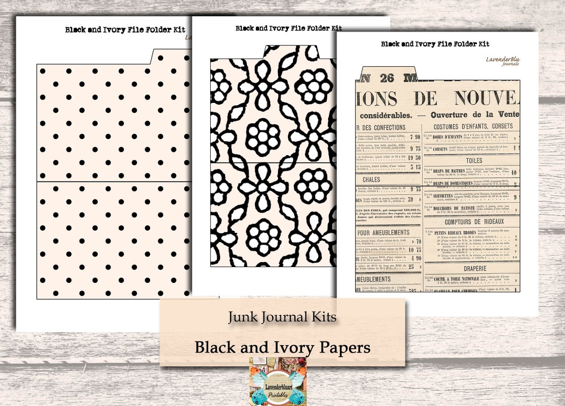 File Folder Printables Digital Paper Craft Paper Journal - Etsy