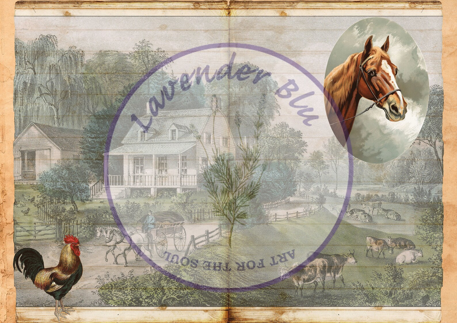 Printable Journal Kit Farm Life Digital Printable Paper - Etsy