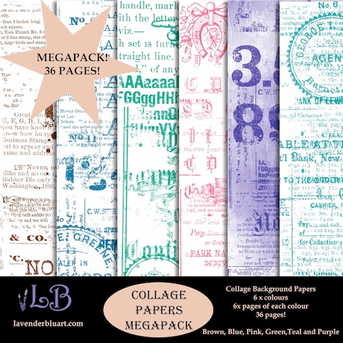 Digital Scrapbook Papers Printable Journal Pages Printable - Etsy