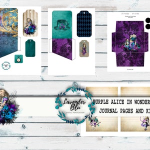 Alice in Wonderland Journal Kit,printable Journal Kit,alice, Ephemera ...
