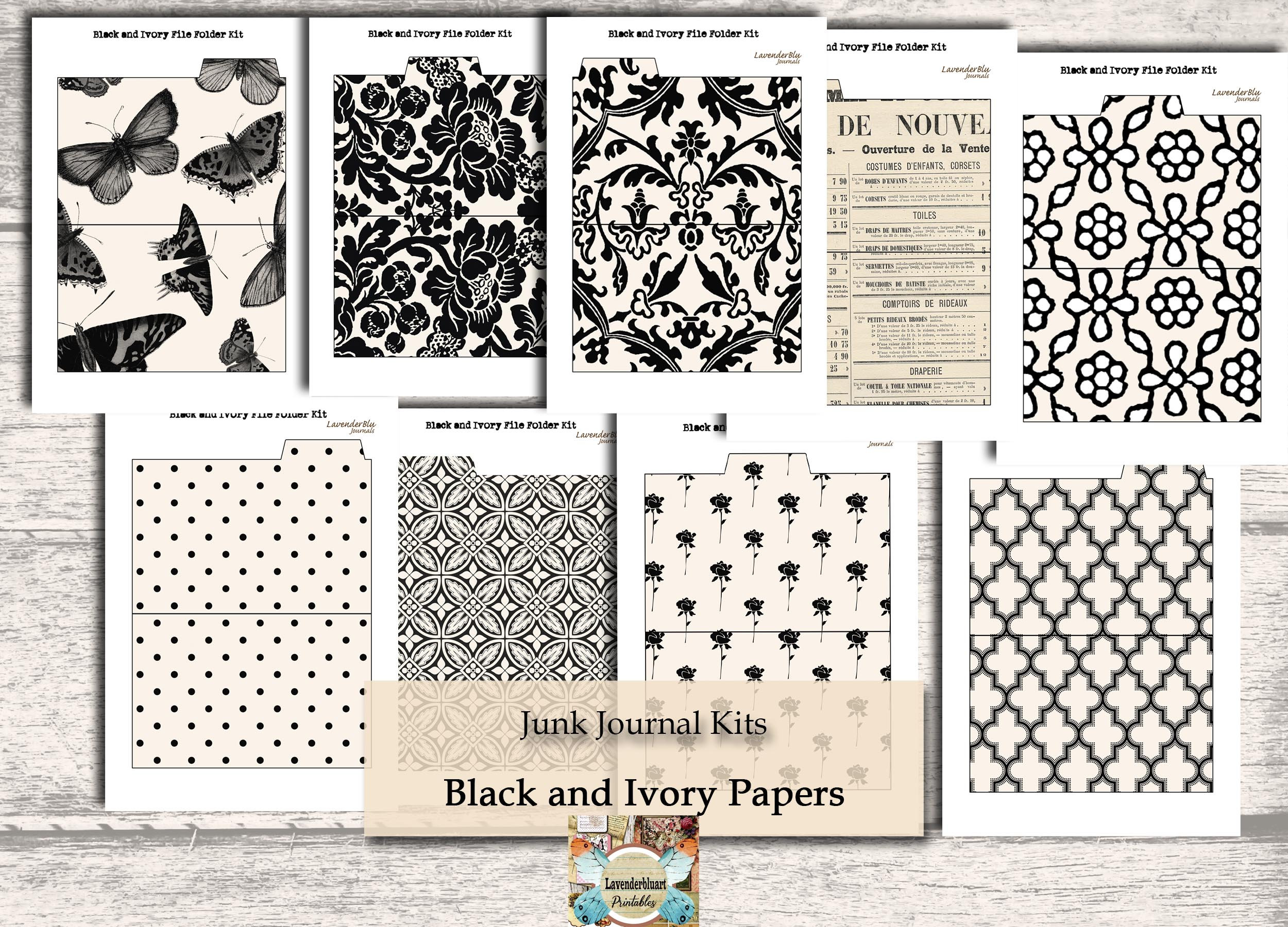 File Folder Printables Digital Paper Craft Paper Journal - Etsy