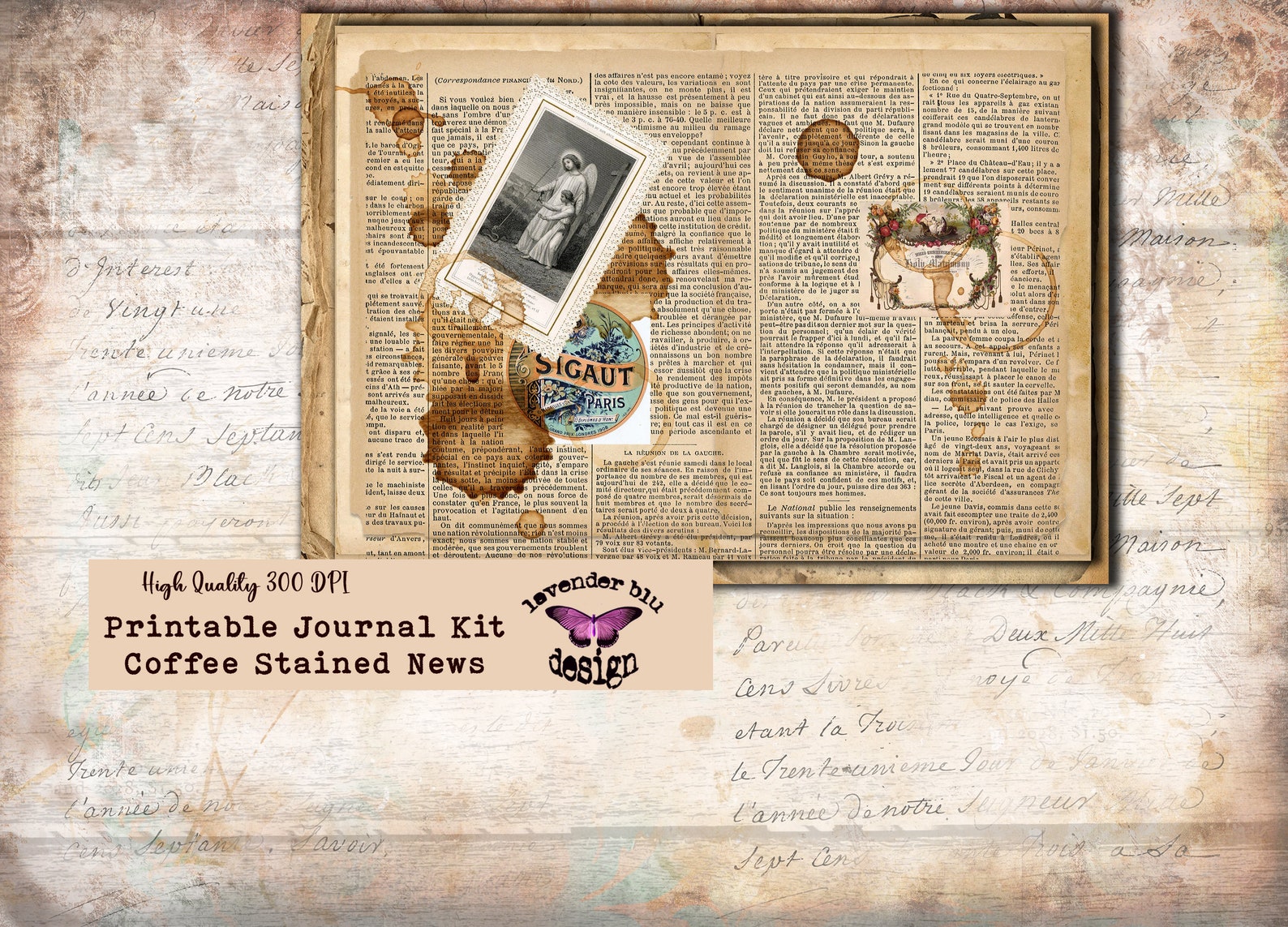 Junk Journal Kit, Digital Journal Kit, Junk Journal Pages and Ephemera ...
