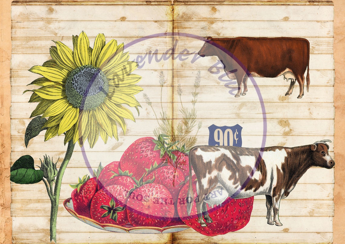 Printable Journal Kit Farm Life Digital Printable Paper | Etsy