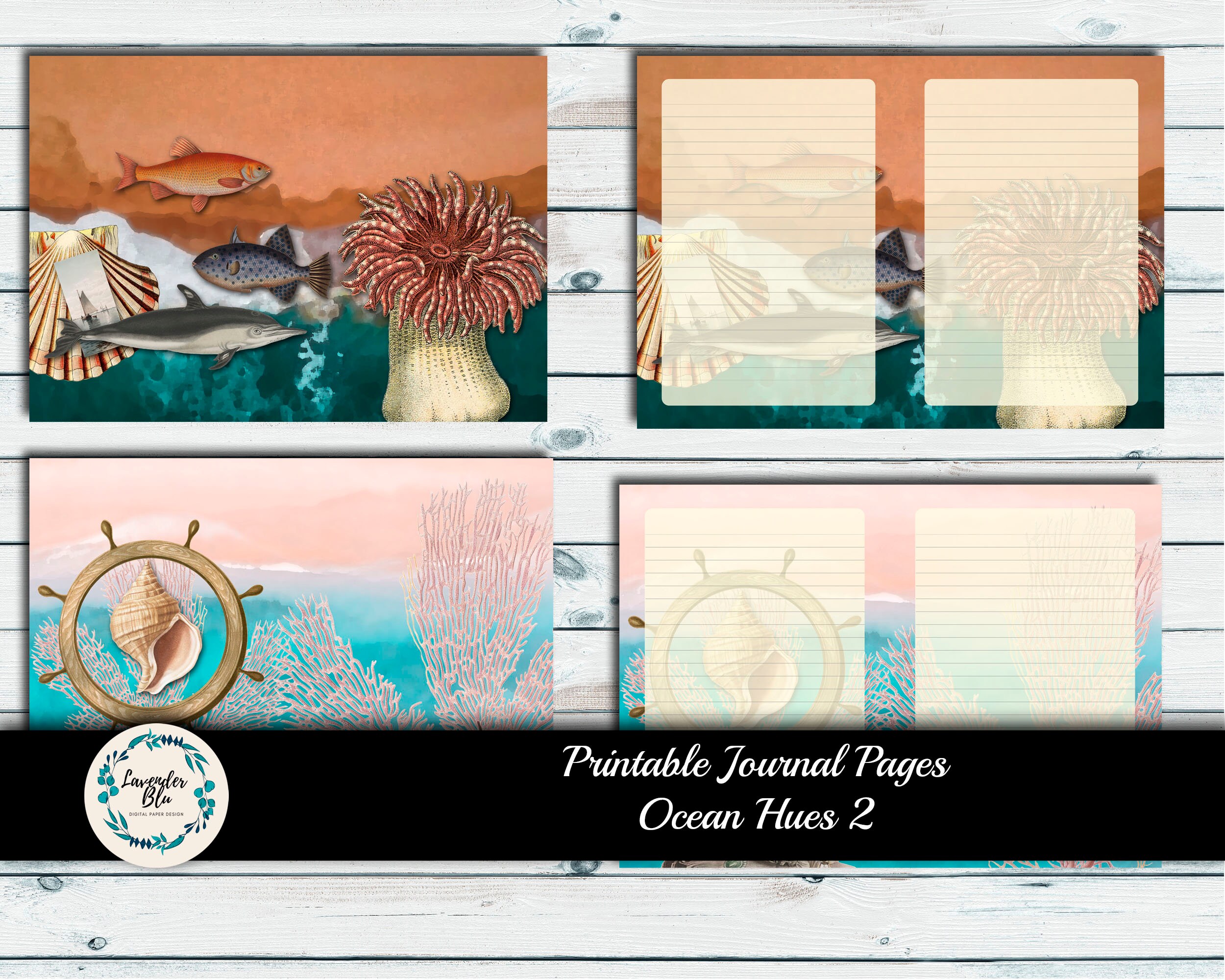 Printable Journal Kit, Junk Journal Kit, Digital Paper, Junk Journal ...