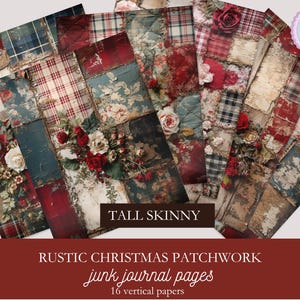 Christmas Patchwork Digital Paper - Whimsical Journal Sheets for Shabby Chic Crafting - Etsy