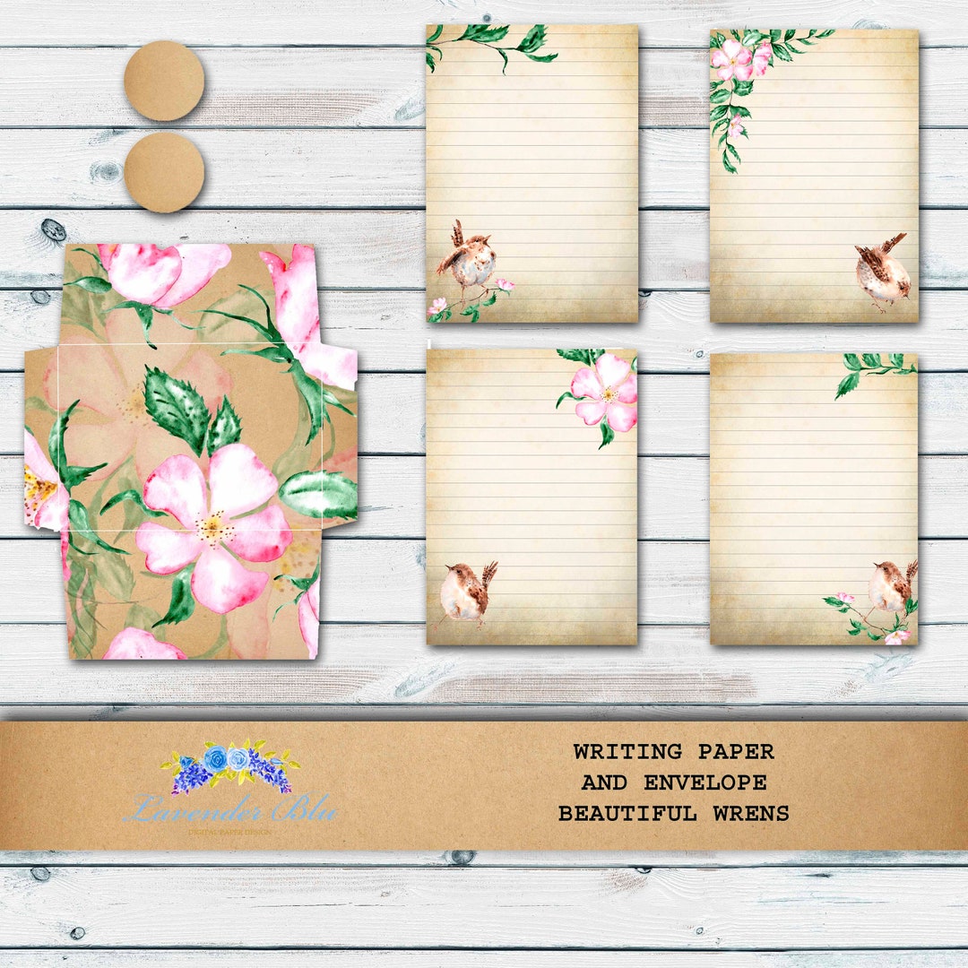 Printable Writing Set | Junk Journal | Digital Ephemera | Happy Mail - Etsy