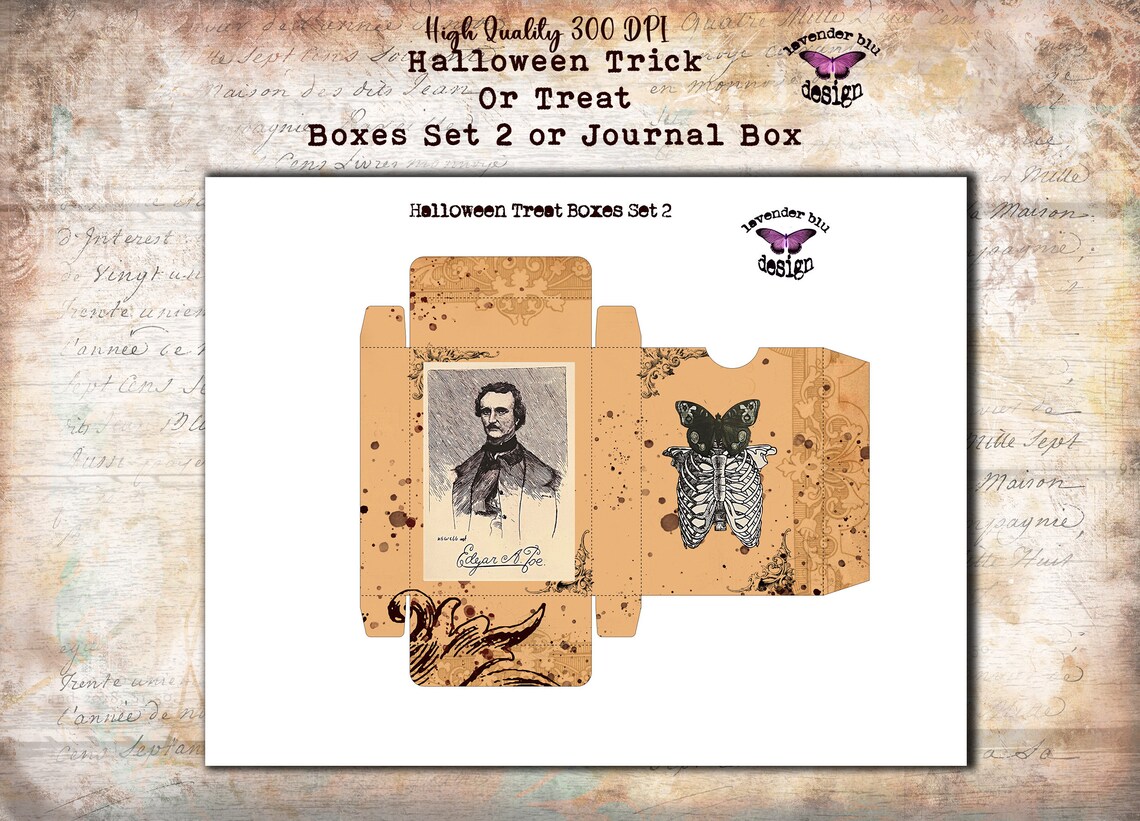 Junk Journal Kit Printable Halloween Treat Boxes Set 2 - Etsy