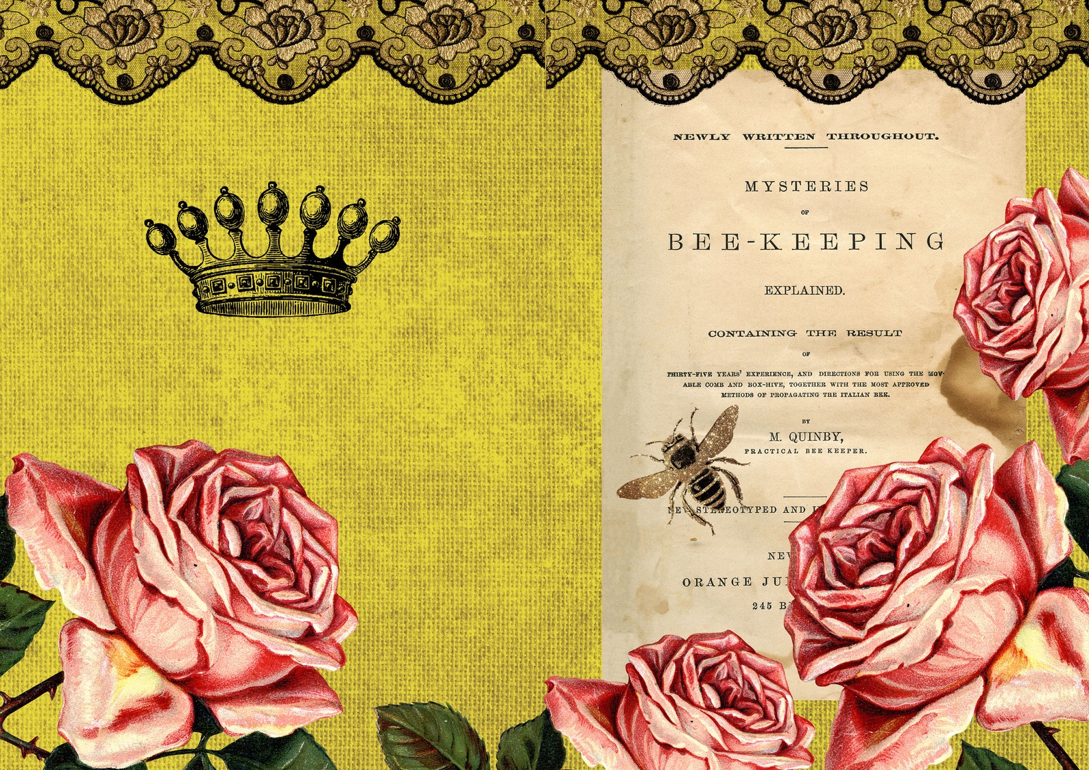 Printable Journal Kit Bee Happy Bee themed printable paper | Etsy