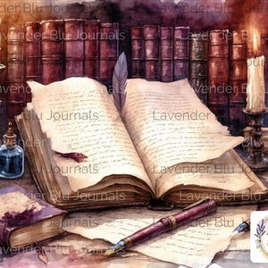 Dark Academia Library Junk Journal Pages 10 Gothic Printable ...