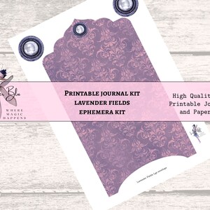 Purple Ephemera Kit - Vintage Collage Sheets, Printable Tags, Journal ...