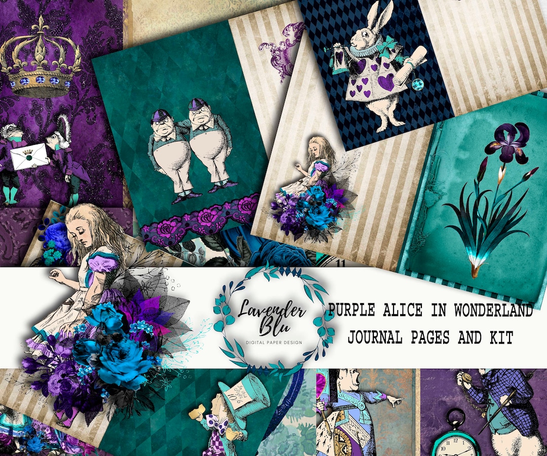 Alice in Wonderland Journal Kit,printable Journal Kit,alice, Ephemera ...