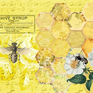 Printable Journal Kit Bee Happy Bee Themed Printable Paper Scrapbook ...