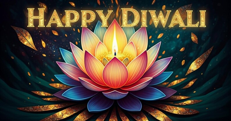 Diwali Greeting Card: Light Pink Festive Design (digital Download ...