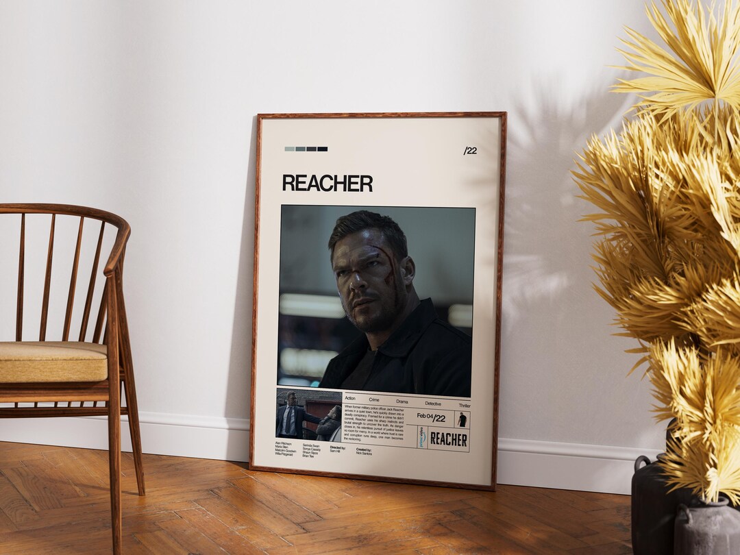 Reacher Poster, Reacher TV Series Poster, Jack Reacher, Retro Vintage ...