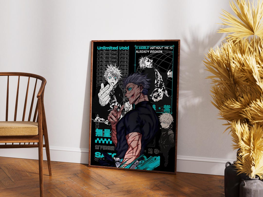 Jujutsu Kaisen Anime Poster, Satoru Gojo Poster, Manga Art Print ...