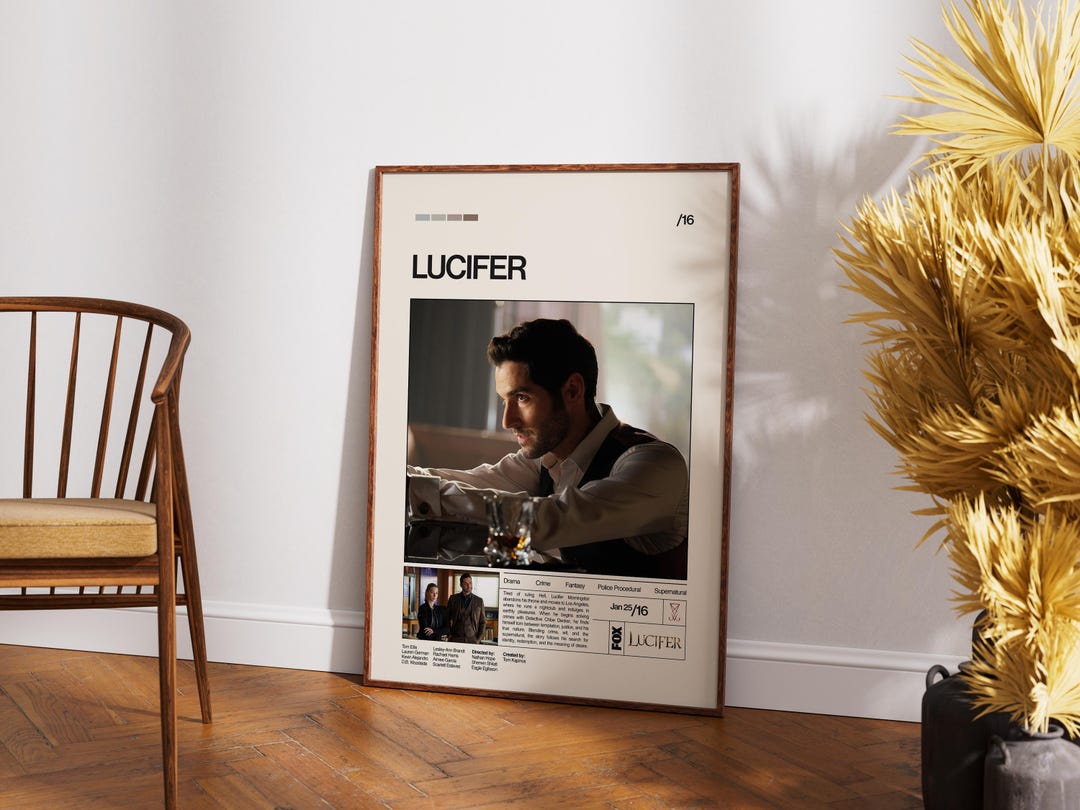 Lucifer Poster, Lucifer Print, Tom Ellis Poster, Lucifer TV Show Print ...