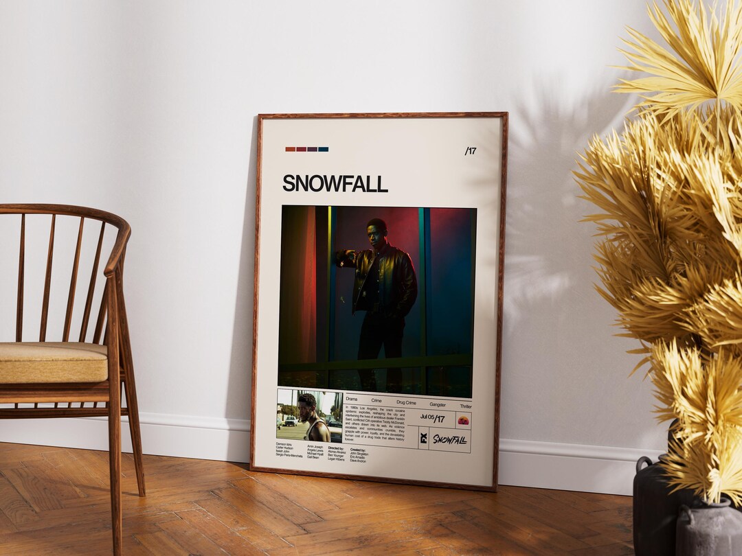 Snowfall Poster, Snowfall TV Show Print, TV Series Poster, Retro ...
