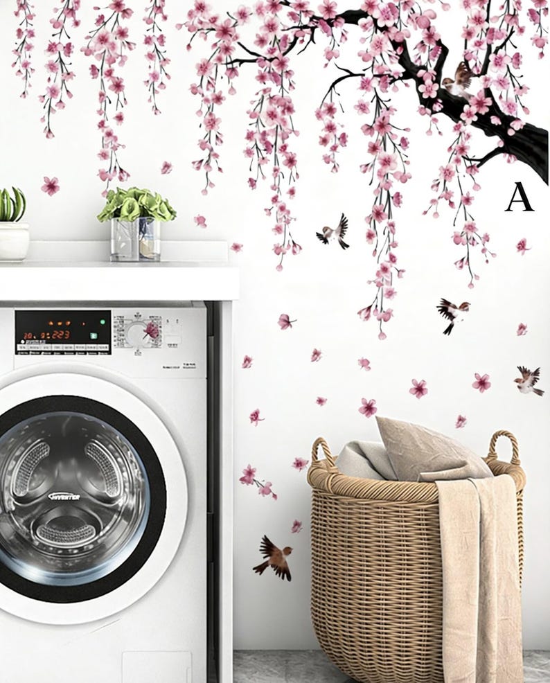 Large Purple Flower Tree Branch Wall Decals Tree Sticker Tree Wall ...