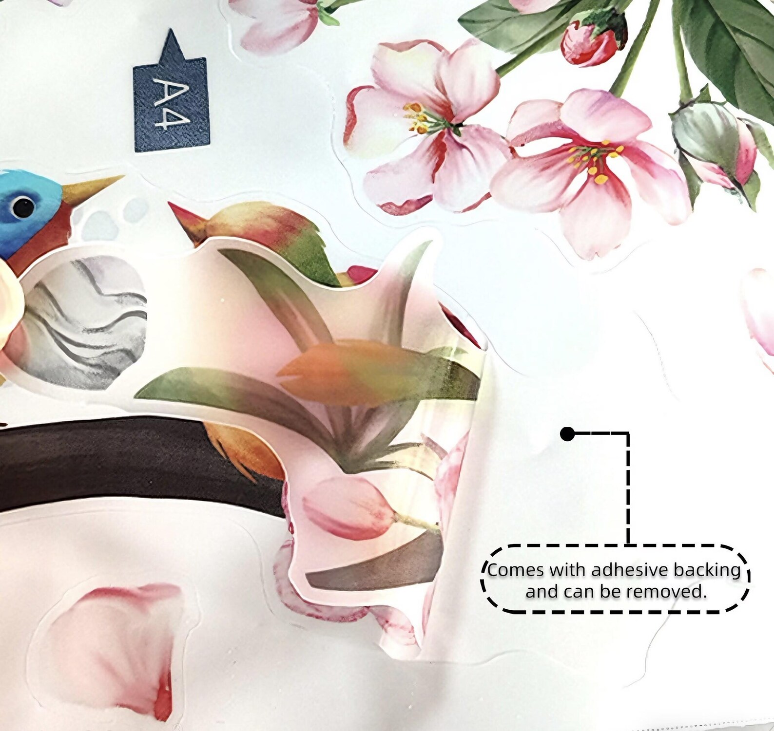 Large Flower Tree Stickers, Flower ，bird Stickers, Tree Wall Stickers ...