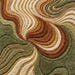Modern Abstract Wavy Green & Beige Hand Tufted Wool Rug | High Low Pile ...