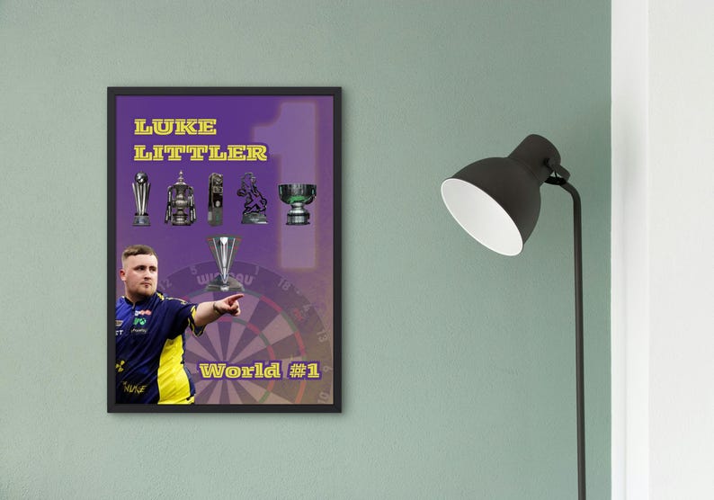 Luke Littler - World No1 Poster - 6 Current Trophies Updated ...